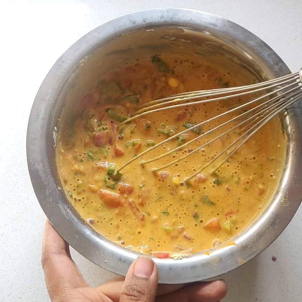 TOMATO OMELETTE RECIPE / EGGLESS VEGETARIAN OMELETTE / BESAN KA CHEELA