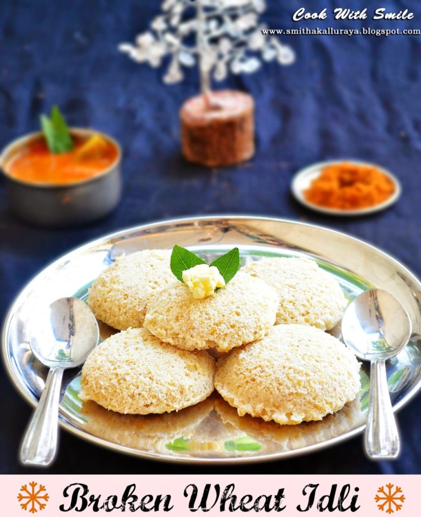 DALIA IDLI / BROKEN WHEAT IDLI / GODHI RAVE IDLI Recipe | Cook With Smile