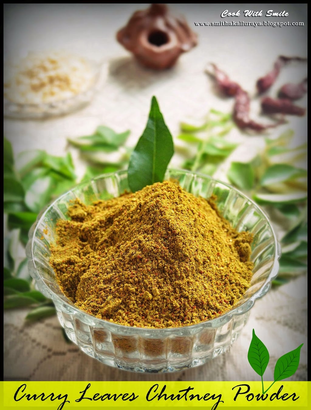 CURRY LEAVES POWDER KARIBEVU CHUTNEY PUDI KARUVEPILLAI PODI RECIPE 