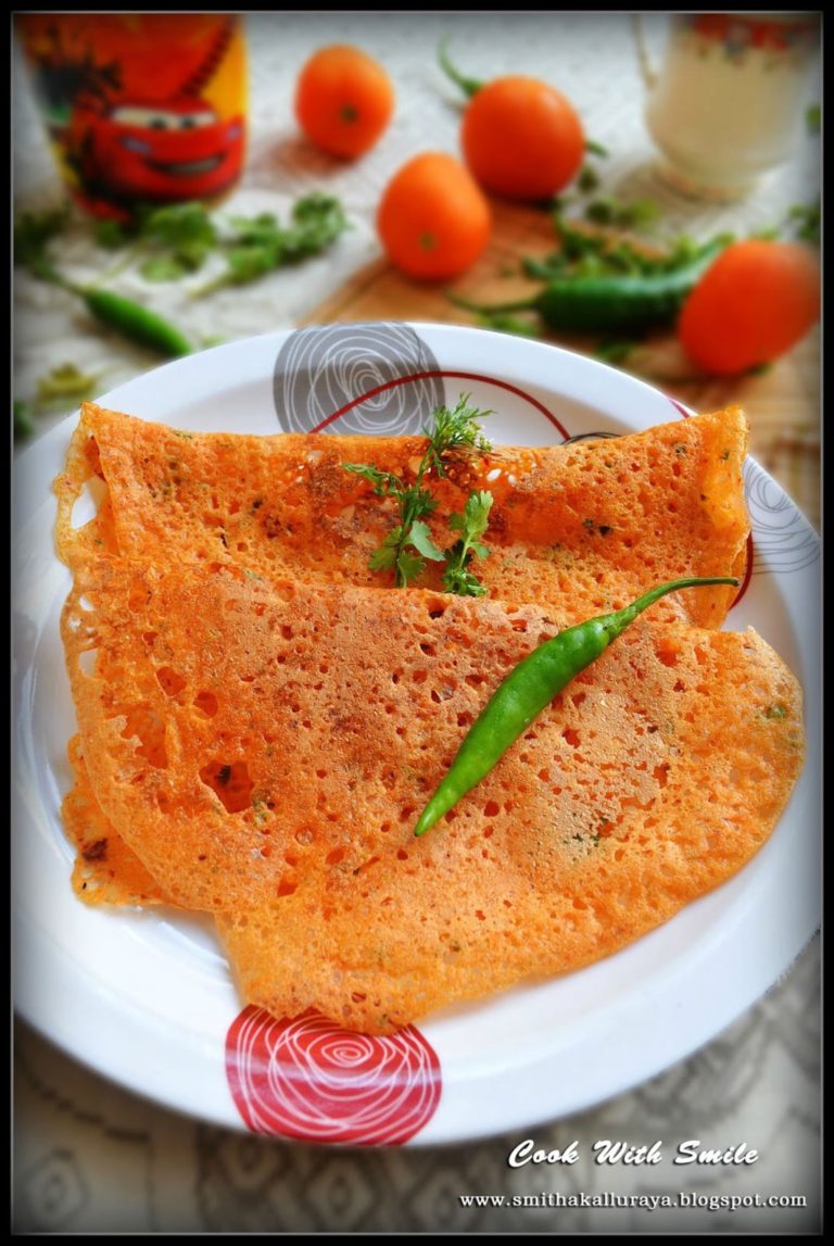 TOMATO DOSA - NO FERMENTATION / INSTANT DOSA Recipe | Cook With Smile