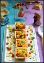 CORN CANAPES / CORN SEV CANAPES / INDIAN CANAPES RECIPE | Cook With Smile