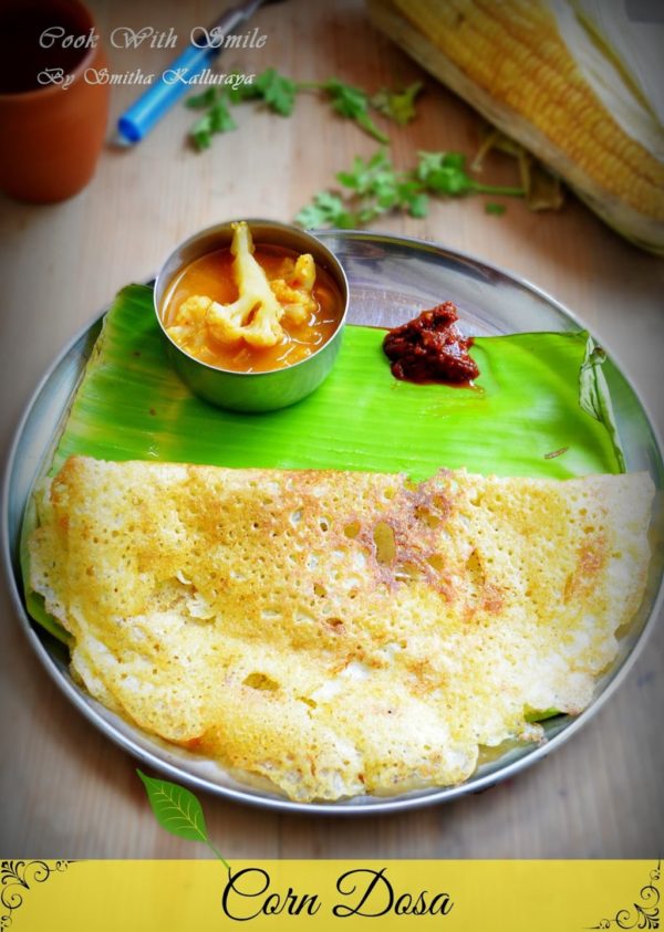 CORN DOSA / SWEET CORN DOSA - NO FERMENTATION - INSTANT DOSA RECIPE ...