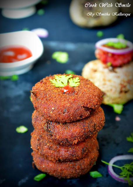 BEETROOT CUTLET ( TIKKI ) / BEETROOT PATTIES RECIPE | Cook With Smile