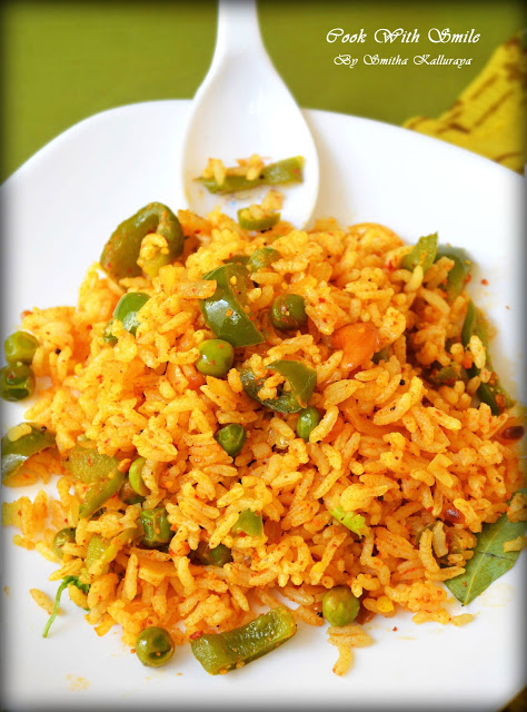 CAPSICUM BATH RECIPE / CAPSICUM RICE RECIPE - EASY LUNCHBOX RECIPES ...
