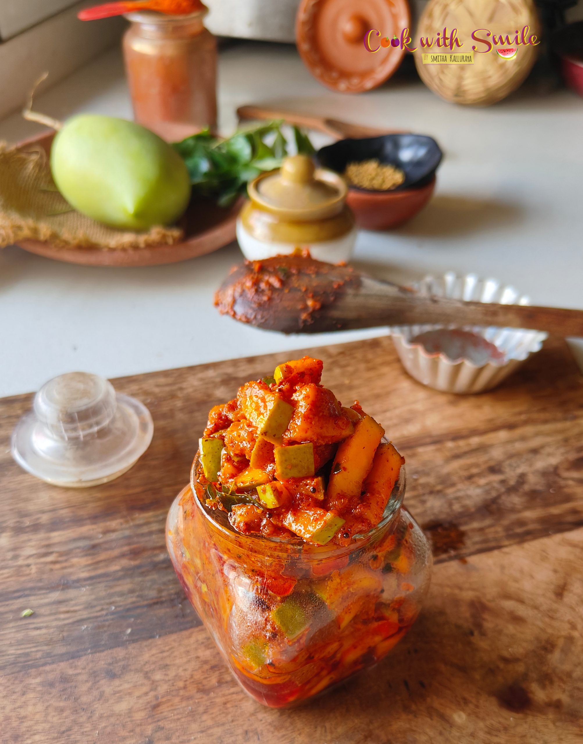 INSTANT MANGO PICKLE RECIPE / KOCHCHIDA MAVINAKAYI UPPINAKAYI | Cook ...