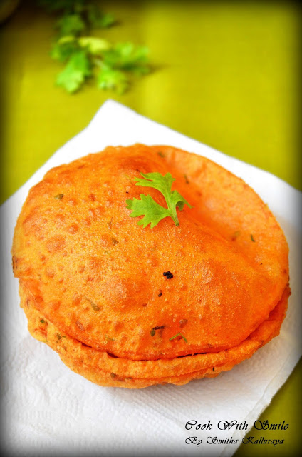 TOMATO POORI / TOMATO MASALA PURI -INDIAN TRAVEL RECIPES
