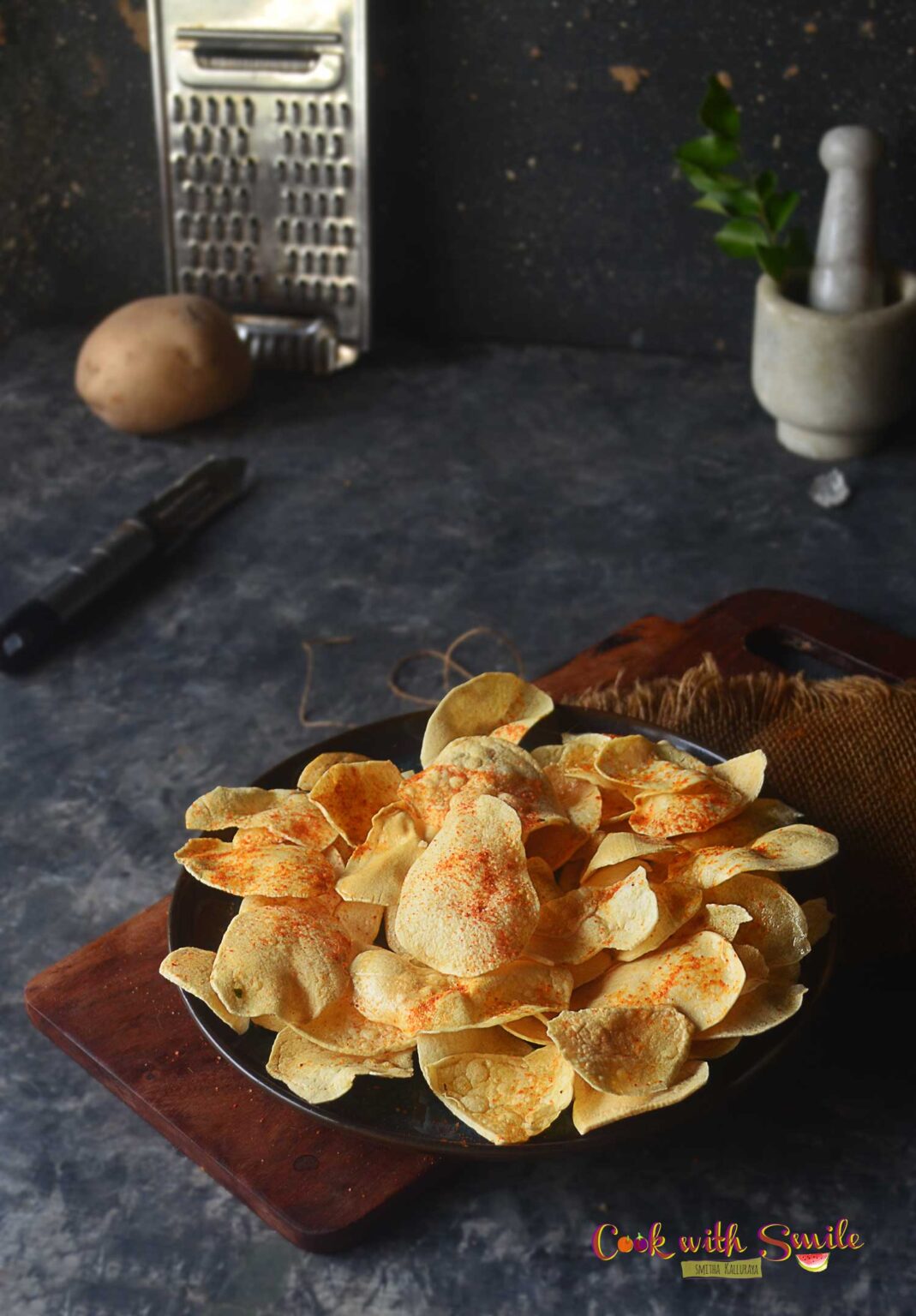 SUN DRIED POTATO CHIPS / HOW TO MAKE ALOO CHIPS