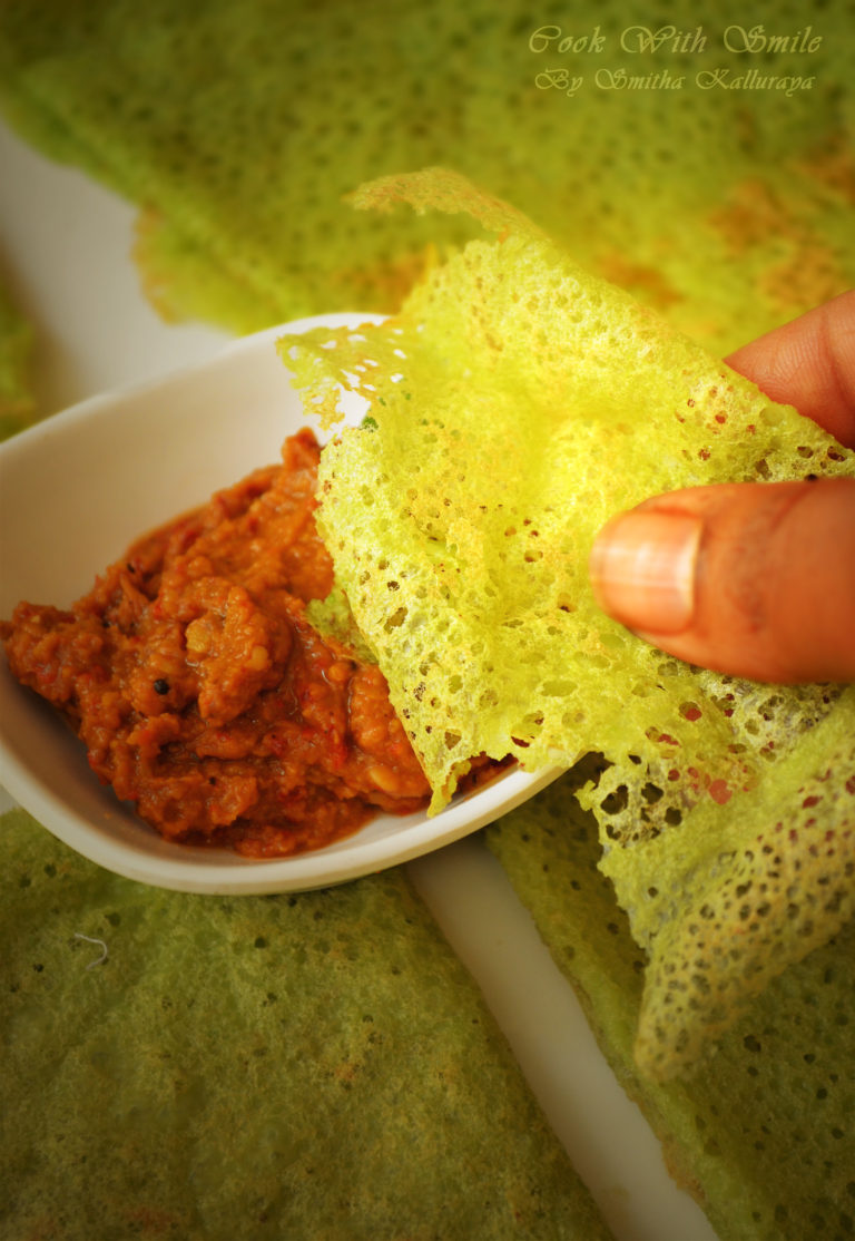 PALAK DOSA RECIPE / SPINACH DOSA - Cook with Smile