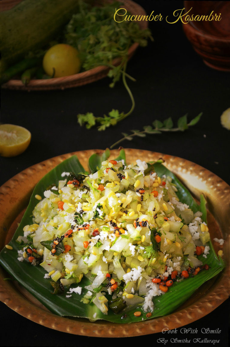 KOSAMBARI RECIPE / CUCUMBER KOSAMBARI / SOUTHEKAYI KOSAMBARI - Cook ...