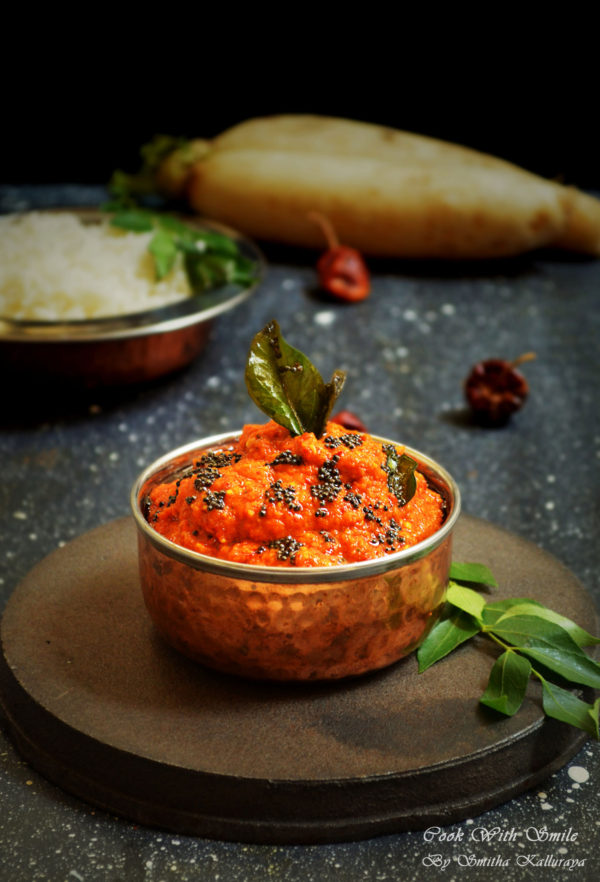 RADISH CHUTNEY RECIPE / MULLANGI ( MOOLANGI ) CHUTNEY RECIPE - Cook ...