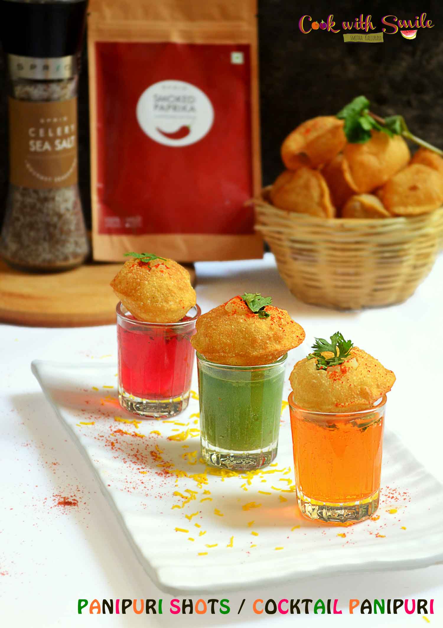 PANI PURI SHOTS RECIPE / COCKTAIL PANIPURI RECIPE - Cook with Smile