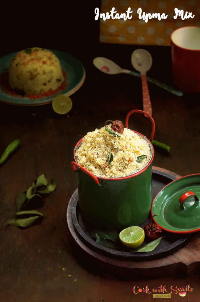 INSTANT UPMA MIX RECIPE / HOMEMADE RAVA UPMA MIX RECIPE - Cook with Smile