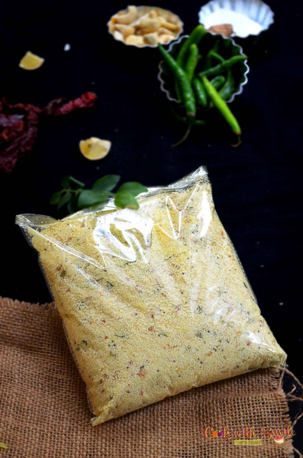 INSTANT UPMA MIX RECIPE / HOMEMADE RAVA UPMA MIX RECIPE - Cook with Smile