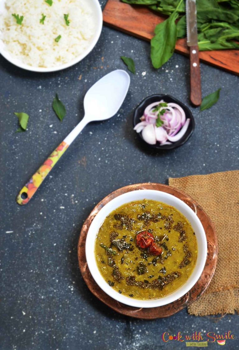 MASOPPU RECIPE / KARNATAKA STYLE SOPPU SAARU RECIPE - Cook with Smile