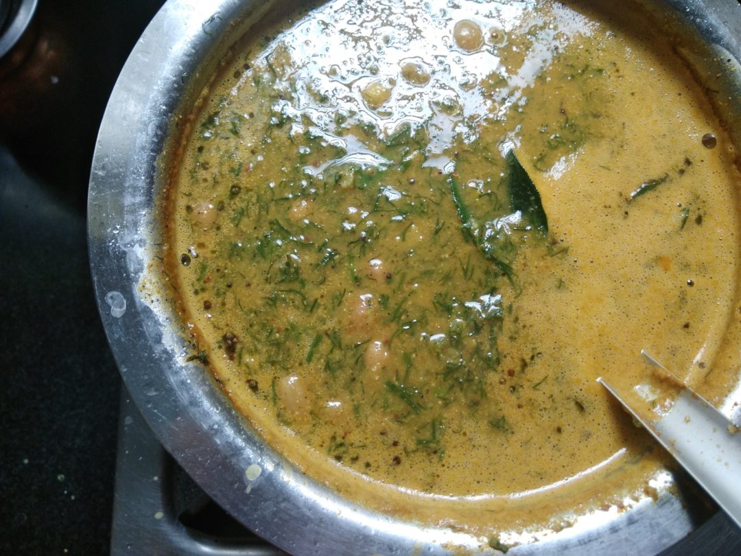 SABSIGE SOPPU KOOTU / DILL LEAVES KOOTU RECIPE / DILL LEAVES CURRY ...