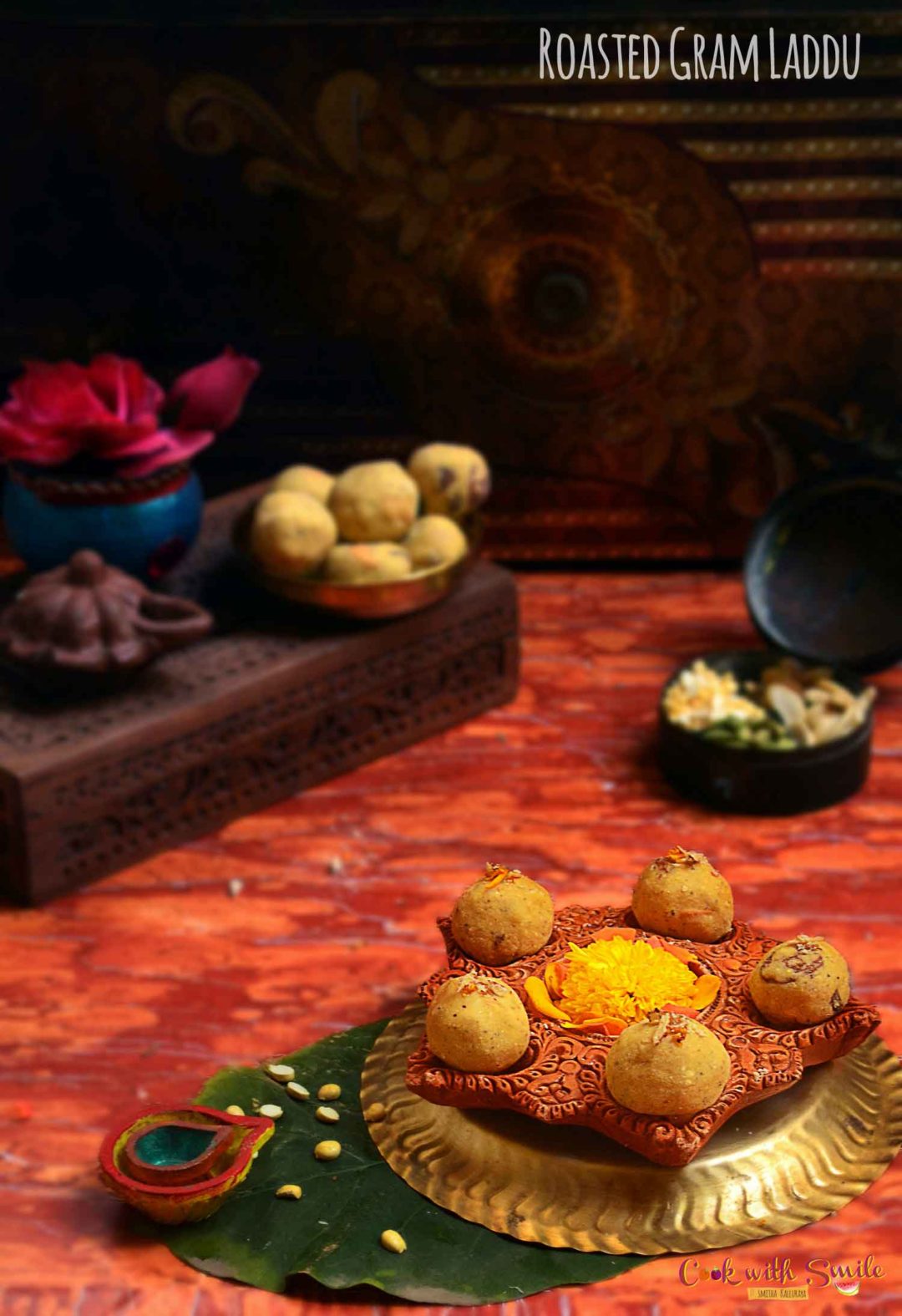 FRIED GRAM OR ROASTED GRAM LADOO RECIPE / MALADU RECIPE / HURIGADALE ...