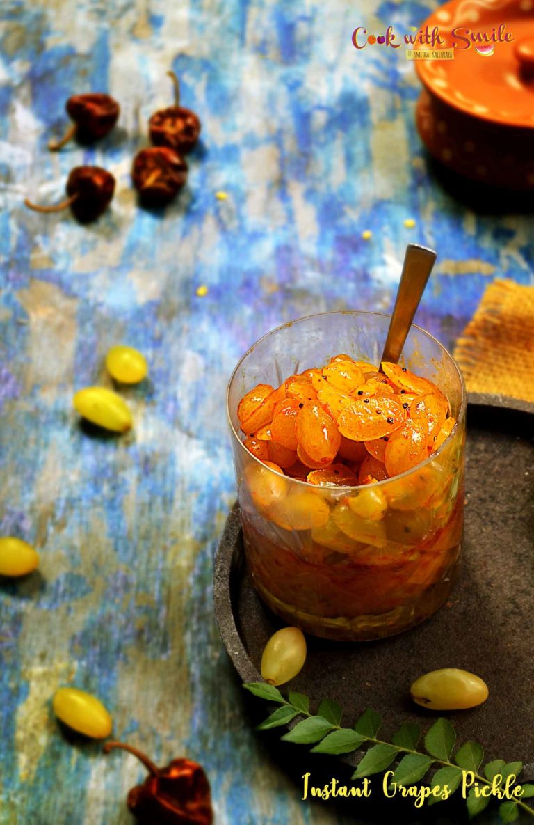 GRAPES PICKLE RECIPE / INSTANT GRAPES PICKLE RECIPE - Cook with Smile