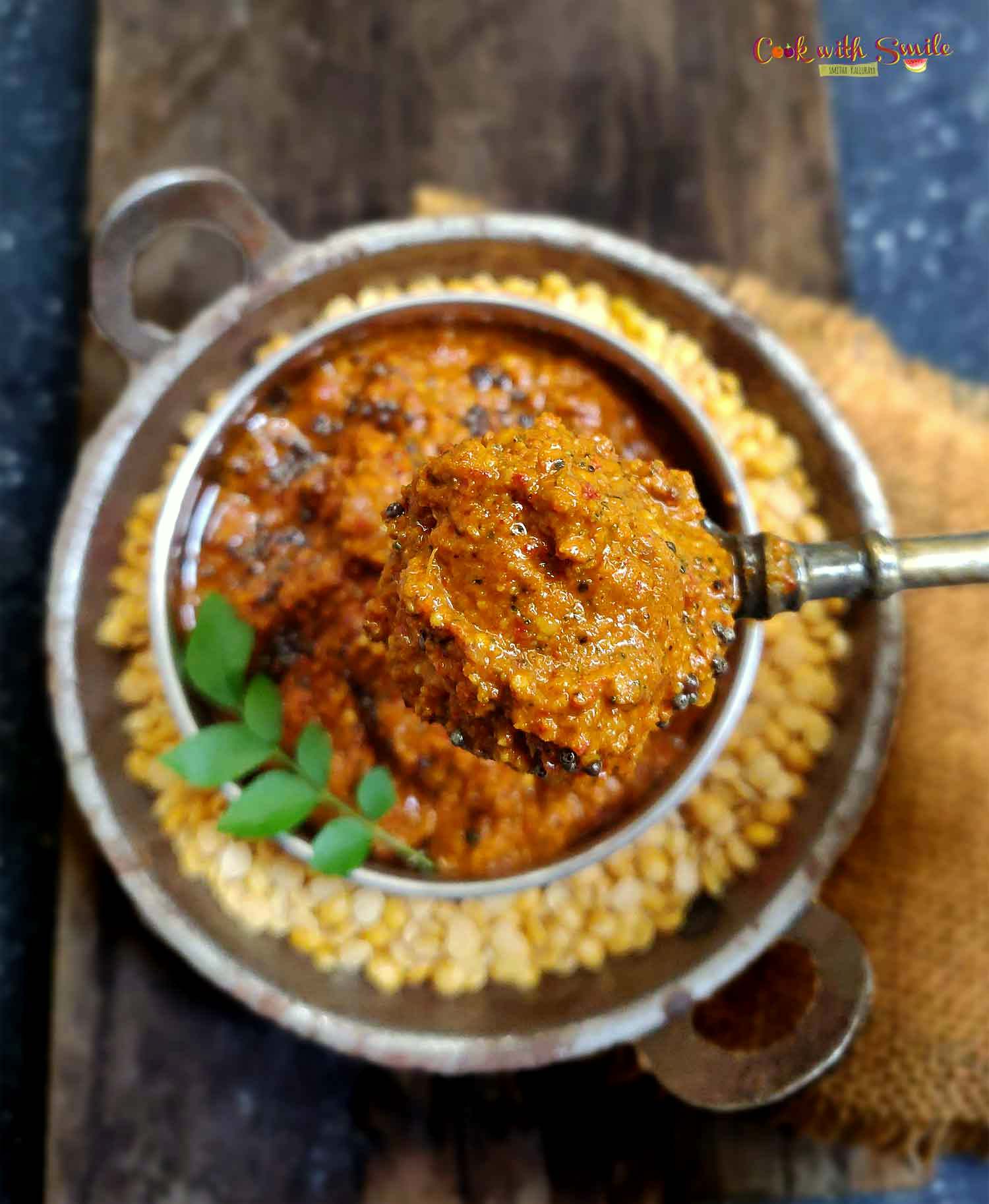 TOGARI BELE CHUTNEY / TOOR DAL ( TUVAR DAL) CHUTNEY / KANDI PACHADI ...