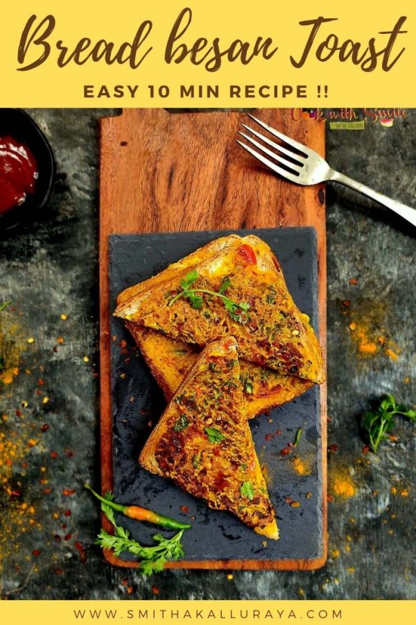 BREAD BESAN TOAST RECIPE | BESAN TOAST RECIPE - Cook with Smile