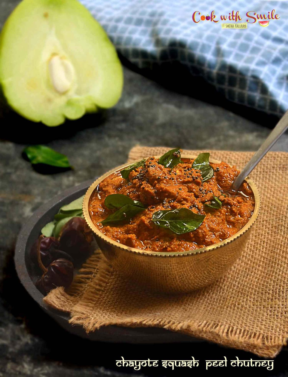 CHAYOTE SQUASH CHUTNEY / CHOW CHOW PEEL CHUTNEY / SEEME BADANEKAI ...