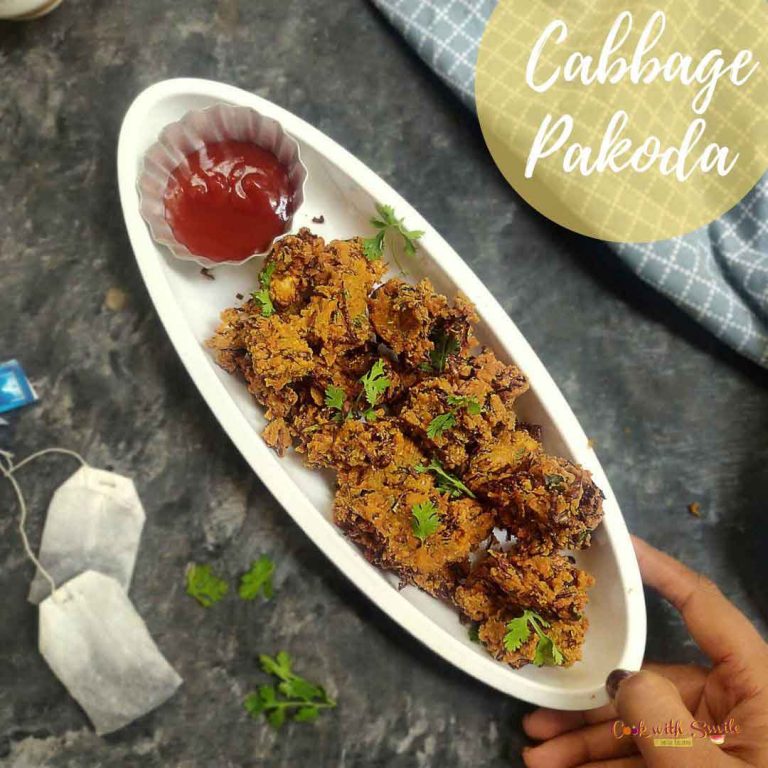 CABBAGE PAKODA RECIPE / CABBAGE PAKORA - Cook with Smile