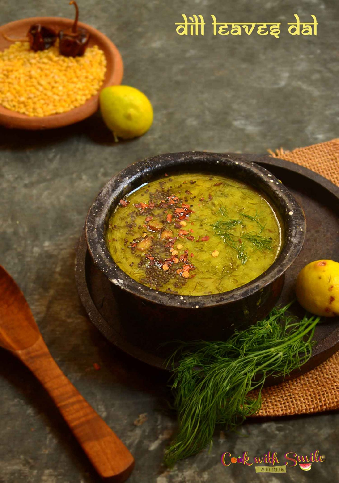 DILL LEAVES DAL RECIPE / SABSIGE SOPPU DAL / SHEPU DAL - Cook with Smile