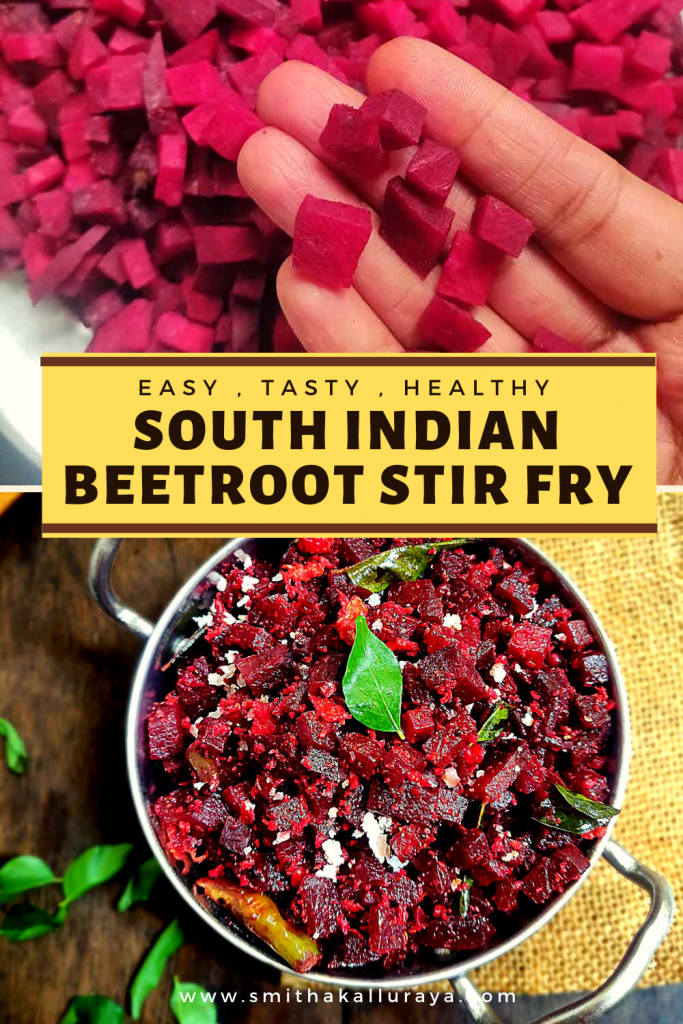BEETROOT PALYA RECIPE / BEETROOT PORIYAL / SOUTH INDIAN BEETROOT STIR ...