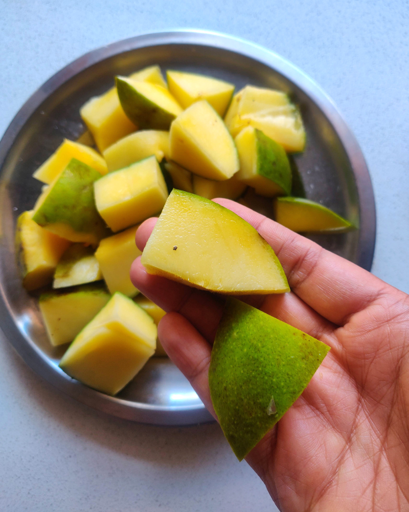 RAW MANGO SAMBAR RECIPE / DRUMSTICK MANGO SAMBAR - Cook with Smile