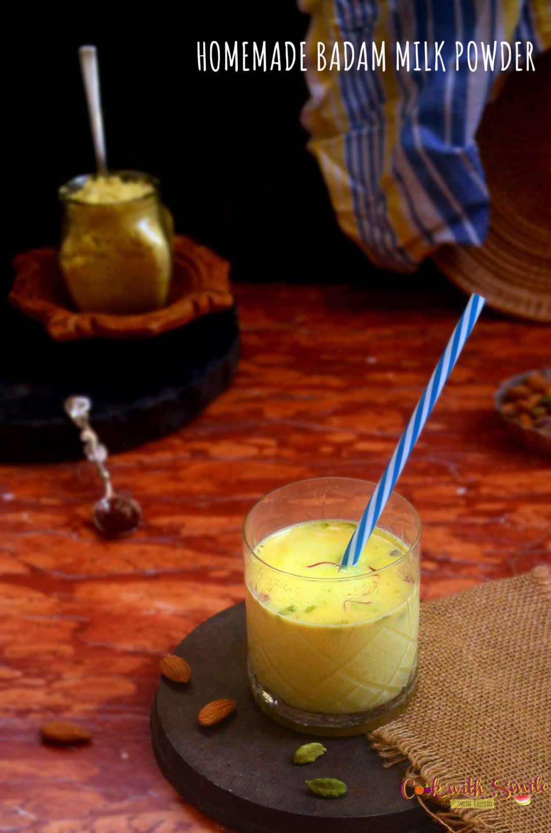 HOMEMADE BADAM MILK POWDER RECIPE/MTR BADAM POWDER RECIPE - Cook with Smile