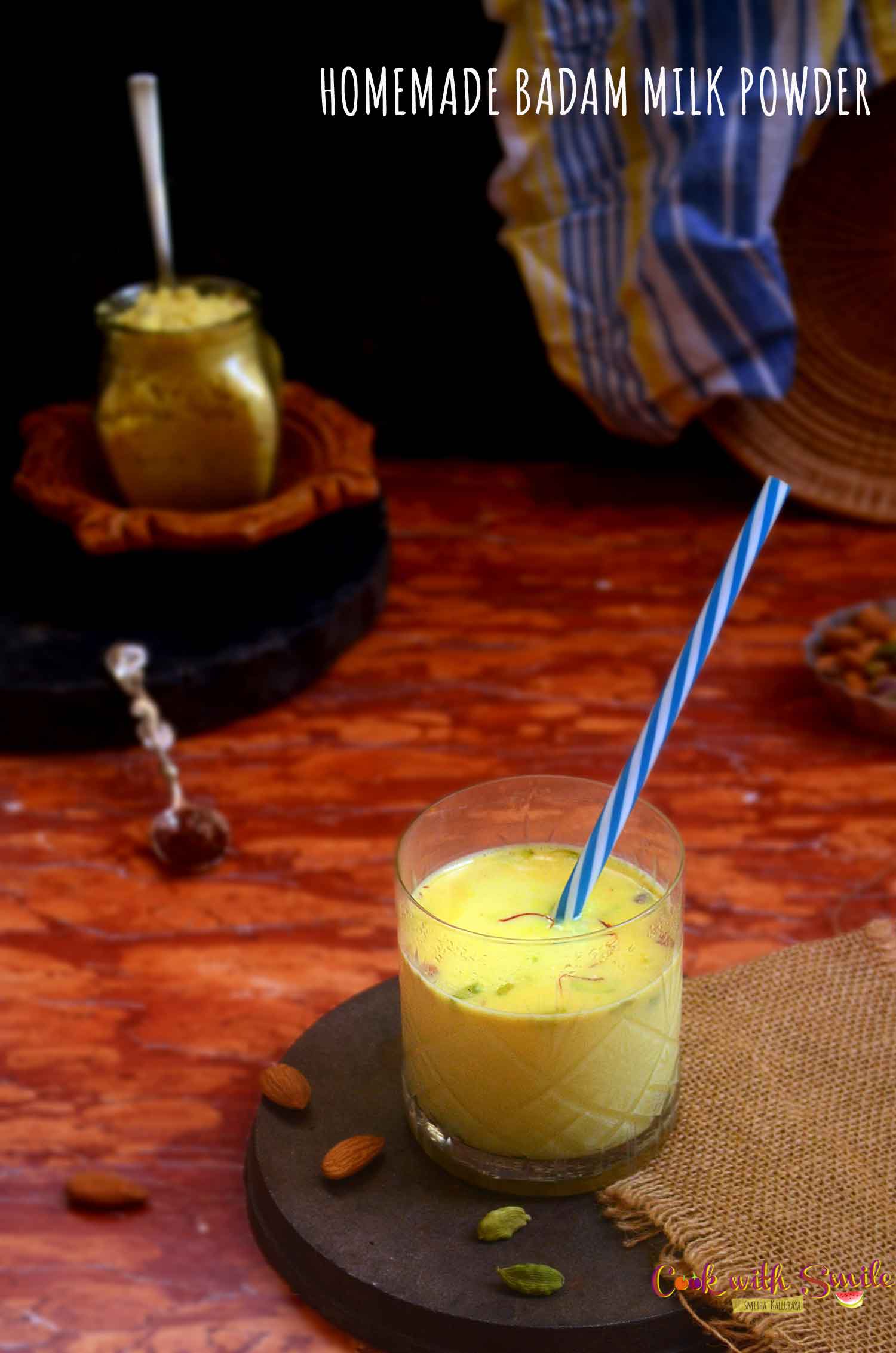 HOMEMADE BADAM MILK POWDER RECIPE/MTR BADAM POWDER RECIPE - Cook with Smile