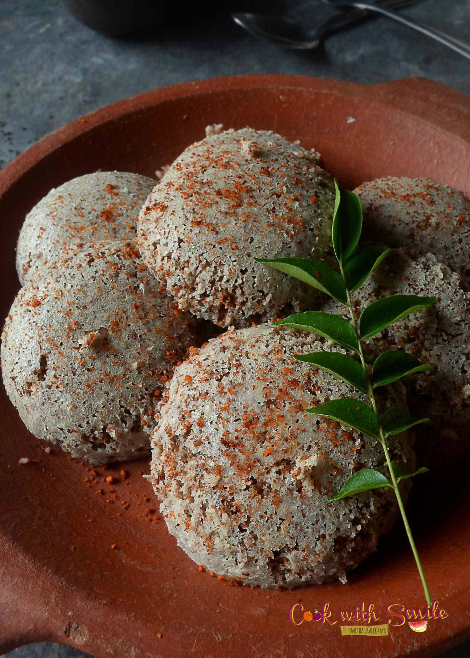 RAGI IDLI RECIPE / FINGER MILLET IDLI - No Rice Idli - Cook with Smile