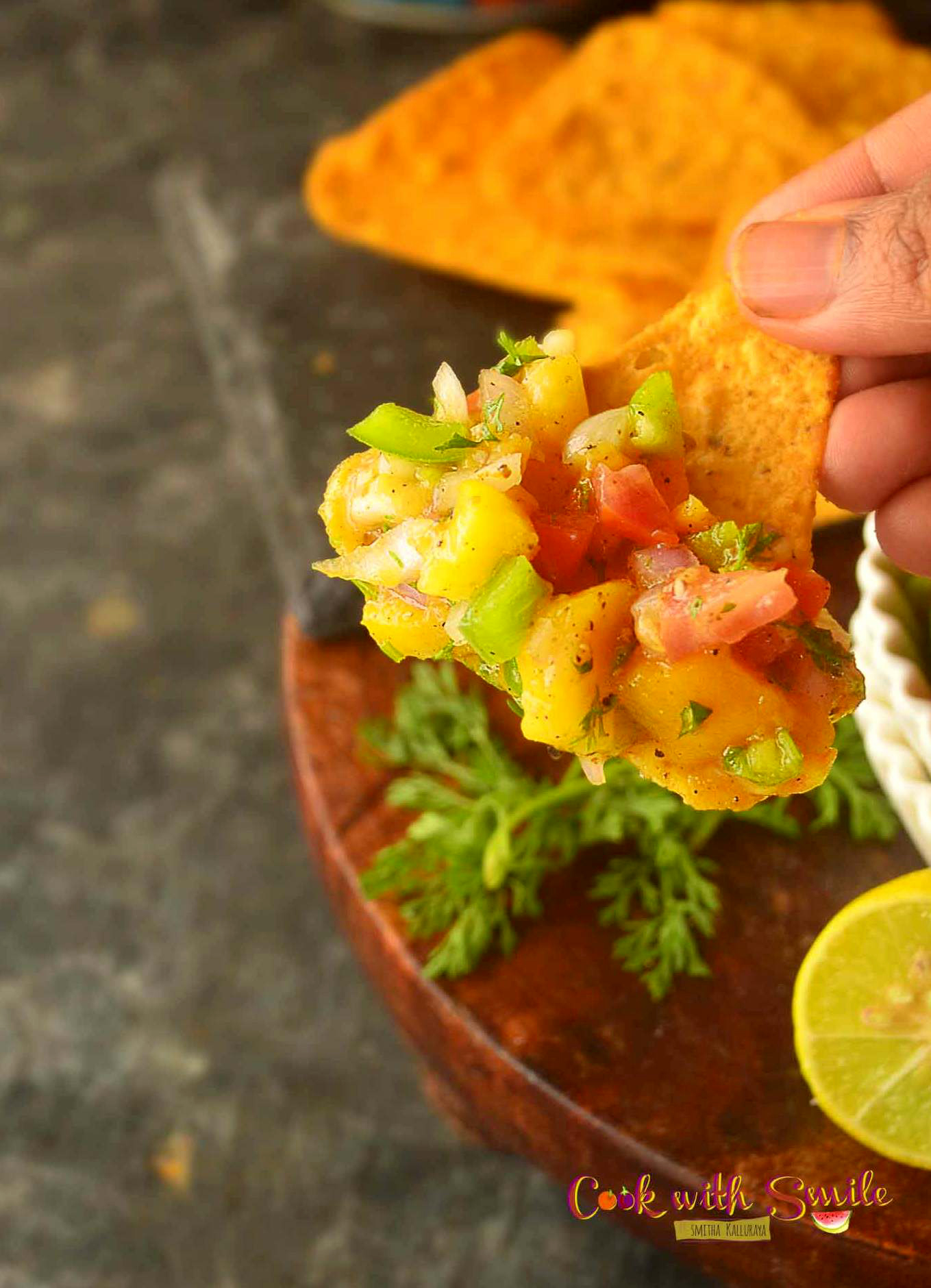 MANGO SALSA RECIPE / MANGO SALSA INDIAN STYLE - Cook with Smile