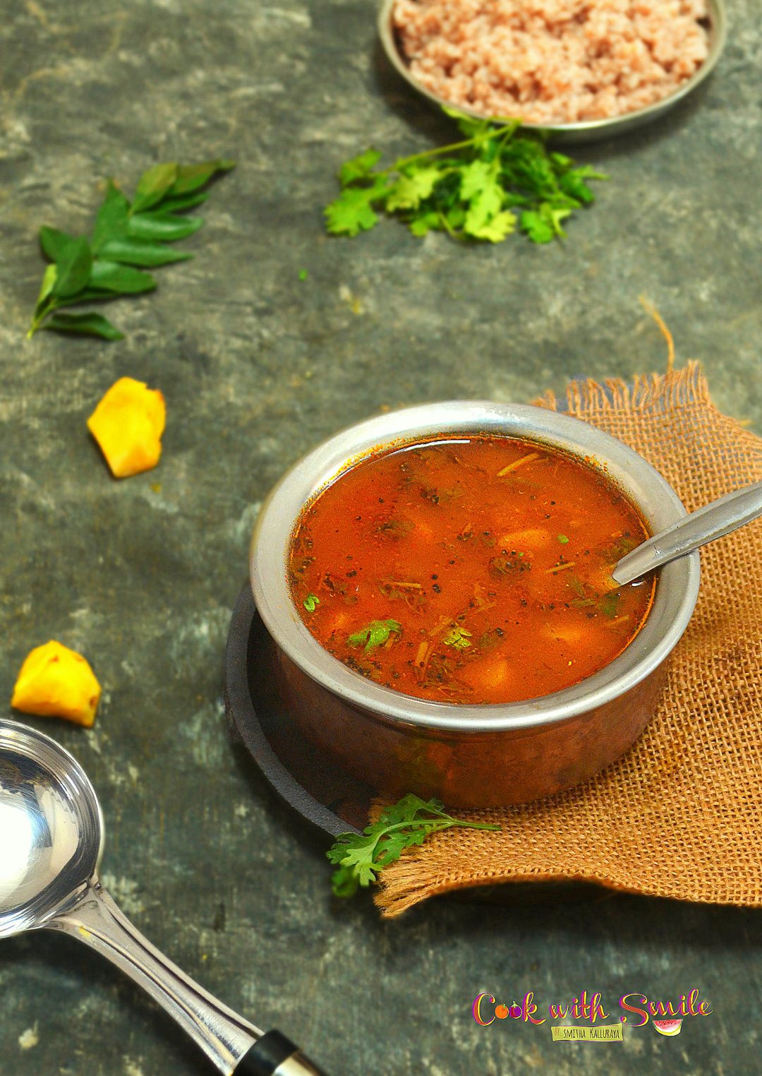 PINEAPPLE RASAM RECIPE / PINEAPPLE SAARU - Cook with Smile