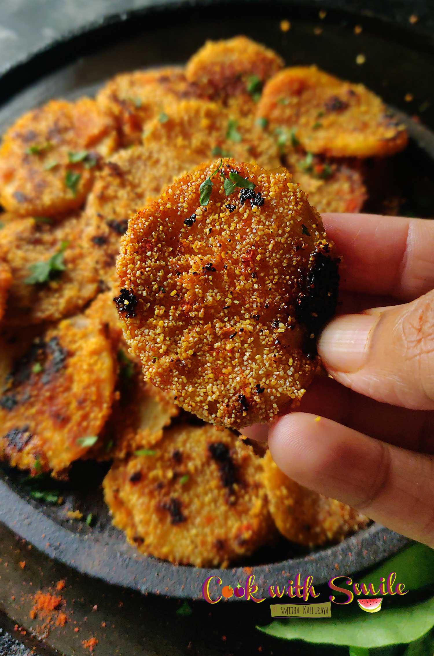 ALOO TAWA FRY RECIPE | POTATO TAWA FRY - ALOO RAVA FRY - Cook with Smile