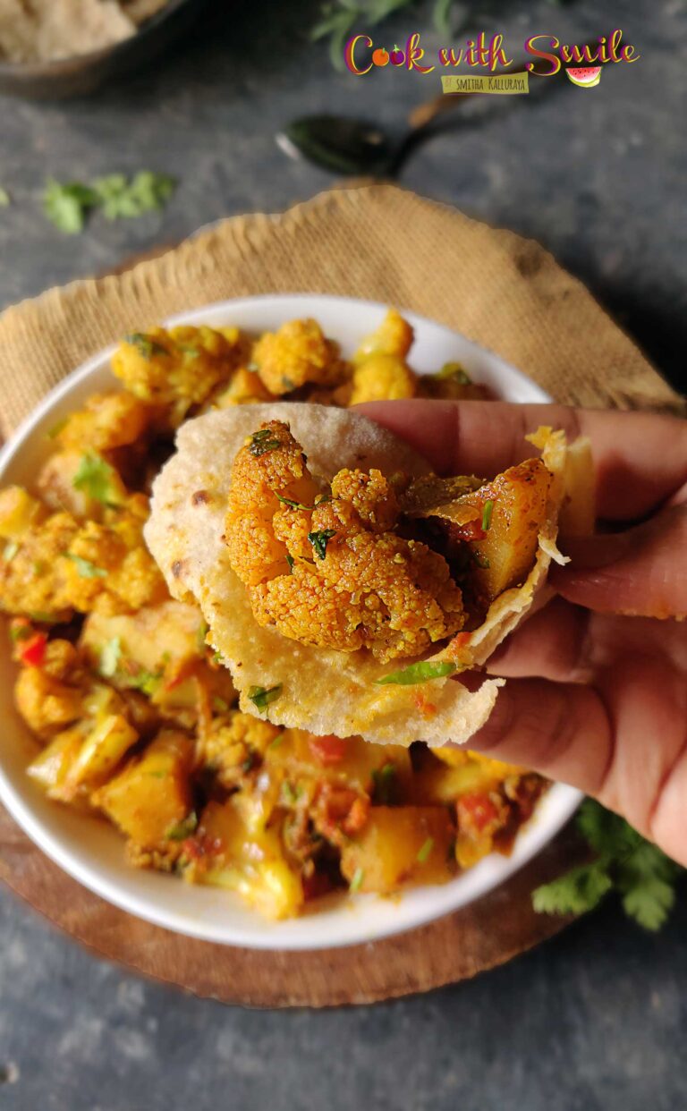 Aloo Gobi Sabzi | How to do Dry Aloo Gobi | Potatoes & cauliflower ...