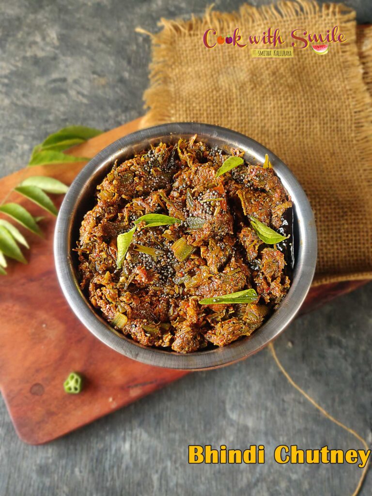 Bhindi Chutney | Bendekayi Chutney recipe | Ladies Finger Chutney ...