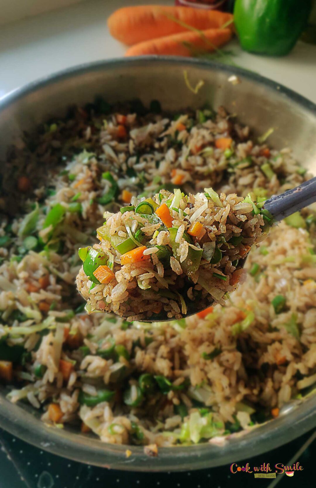 Veg Fried Rice Recipe | Restaurant style Vegetable Fried Rice - Cook ...