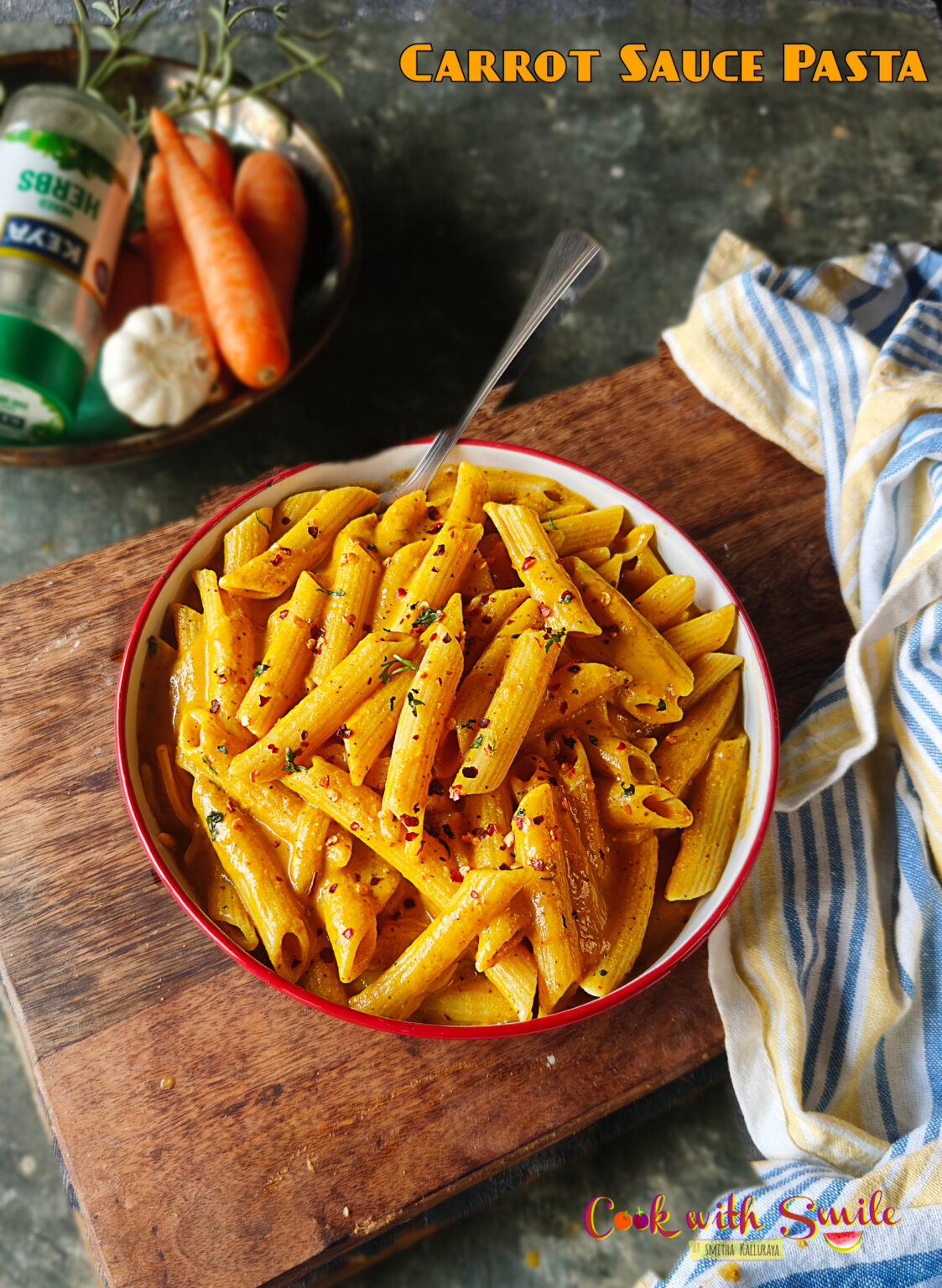 Carrot Pasta Sauce | Carrot Sauce Pasta Recipe | Kid Friendly Carrot ...
